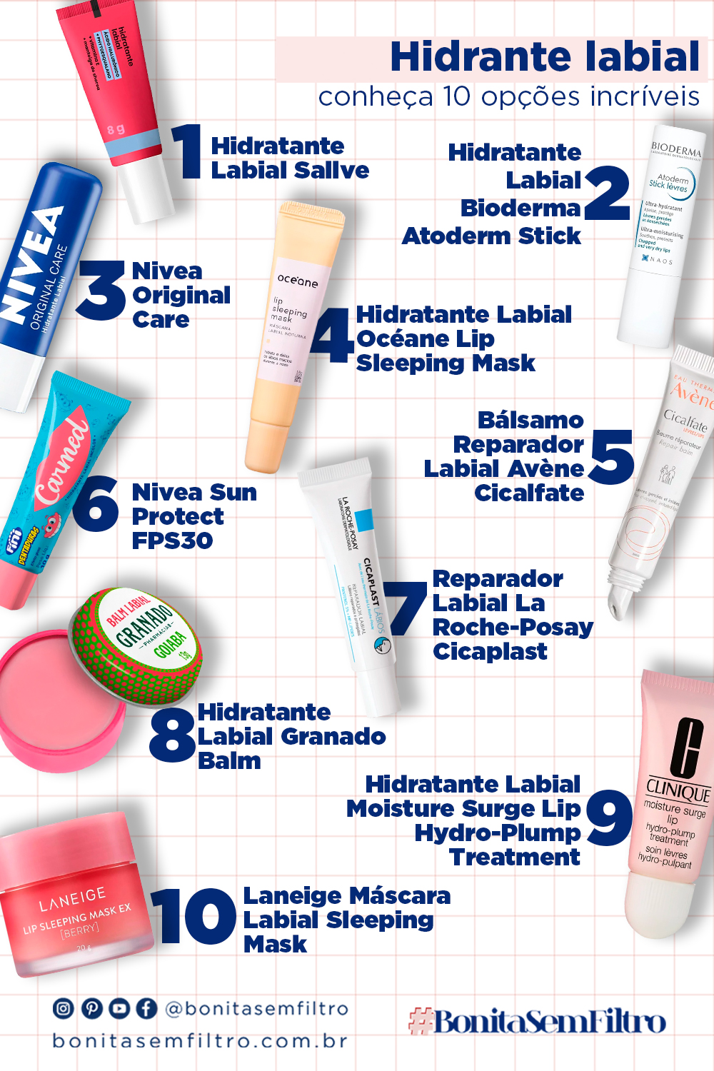 Hidrante labial: conheça 10 opções incríveis em 2025 - Bonita Sem Filtro
