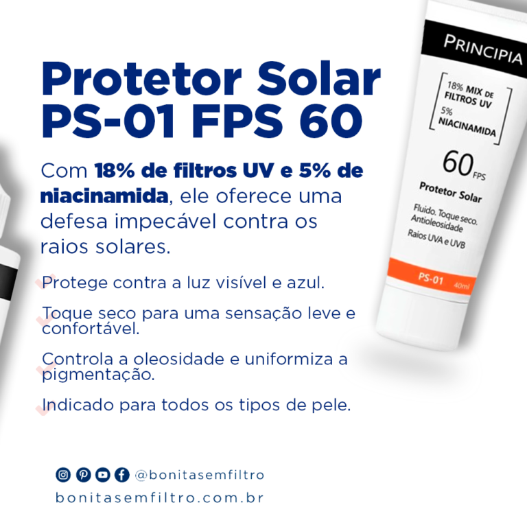 Protetor solar Principia: conheça a diferença entre o PS-01 e PS-02 ...