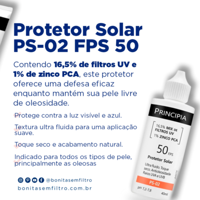 Protetor solar Principia: conheça a diferença entre o PS-01 e PS-02 ...